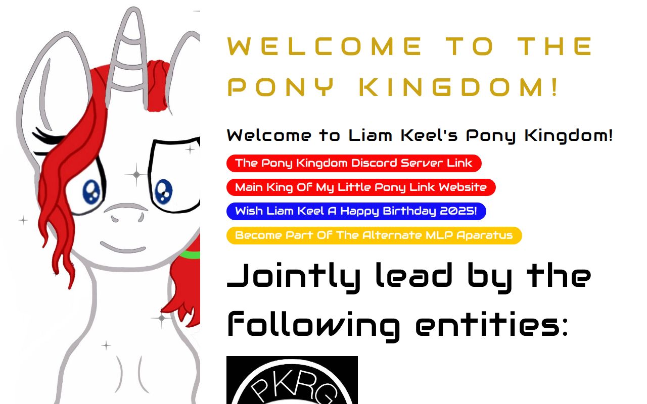 The Pony Kingdom Pro-Temp Site